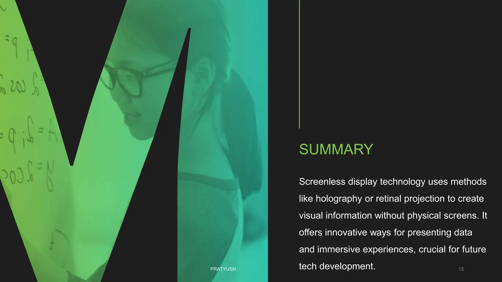 SCREENLESS DISPLAY TECHNOLOGY PPT PREPAIR BY PRATYUSH MALIK.pptx