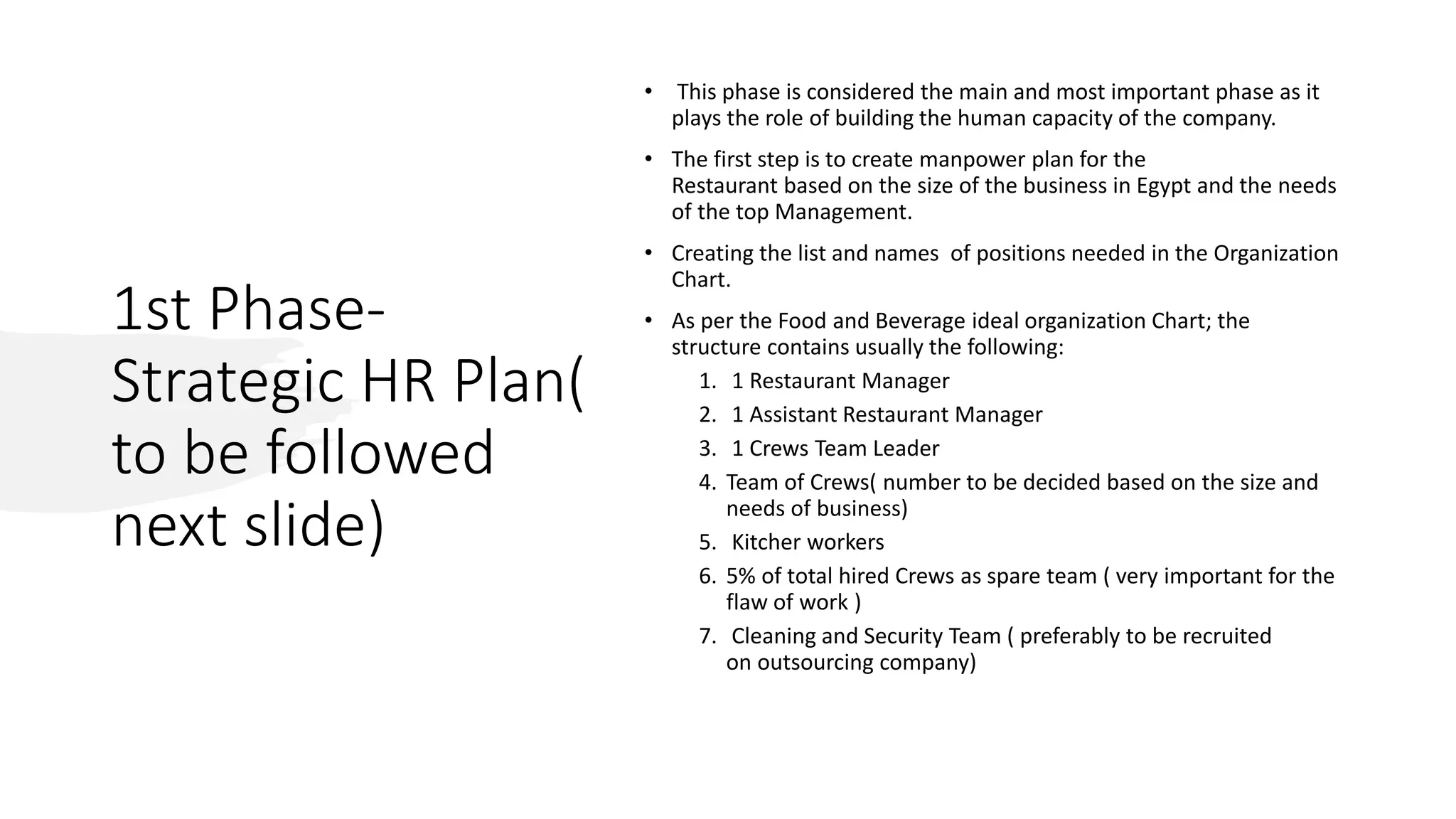 HR operation master plan for one of the FMCG companies | PPT