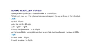 Hemoglobin metabolism: C Kalyan & E. Muralinath | PPT