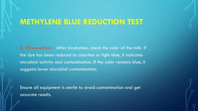 Food Microbiology - METHYLENE BLUE REDUCTION TEST | PDF | Skin and ...