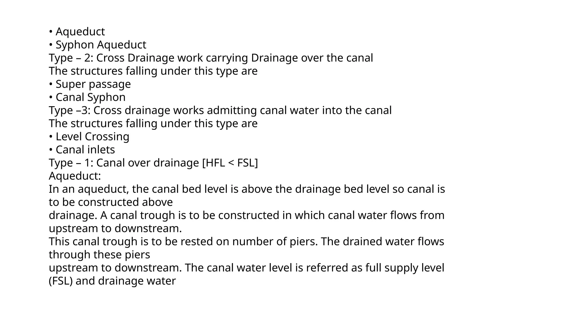 Various methods and types of cross drainage work involved in canal | PPTX