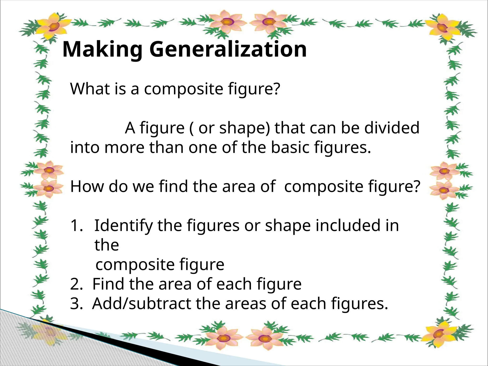 Presentation: Area of composite figure pptx | PPTX