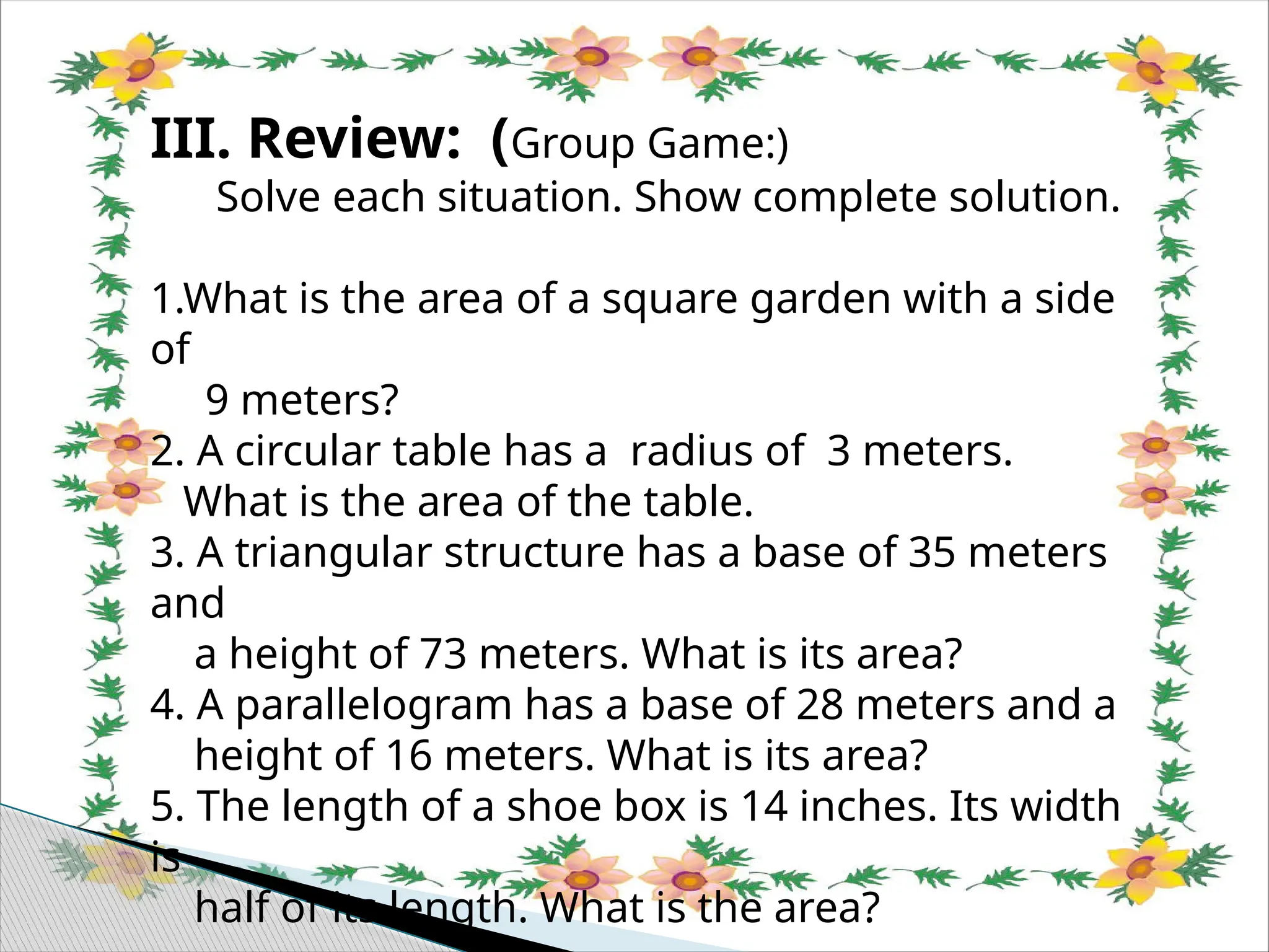 Presentation: Area of composite figure pptx | PPT