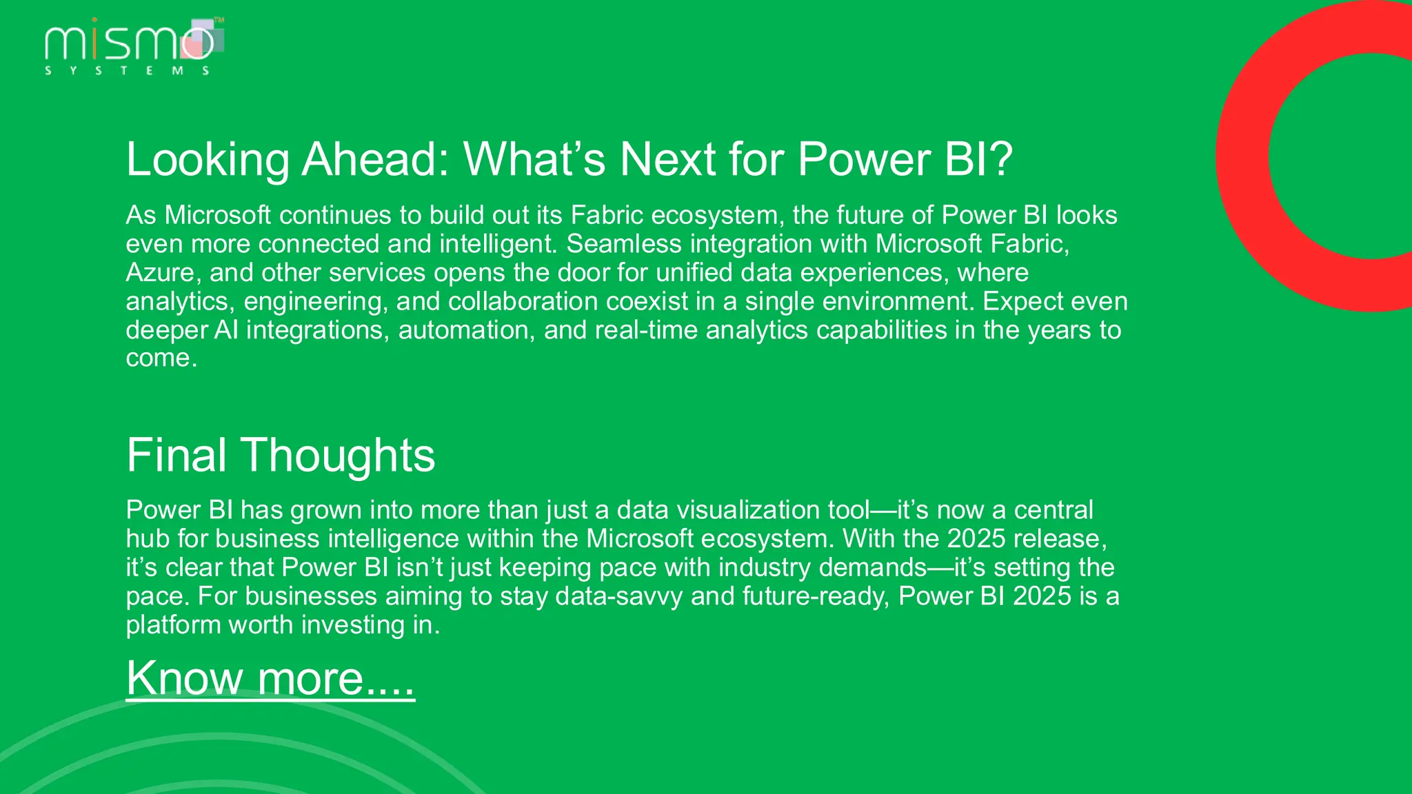 Power BI 2025: Future with Mismo Systems | PDF