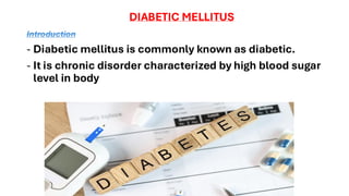 Diabetic mellitus ppt presentation short detail | PPT