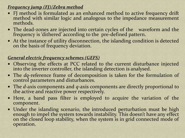 Islanding Detection Technique For Distributed Generation System Pdf Computer Networking