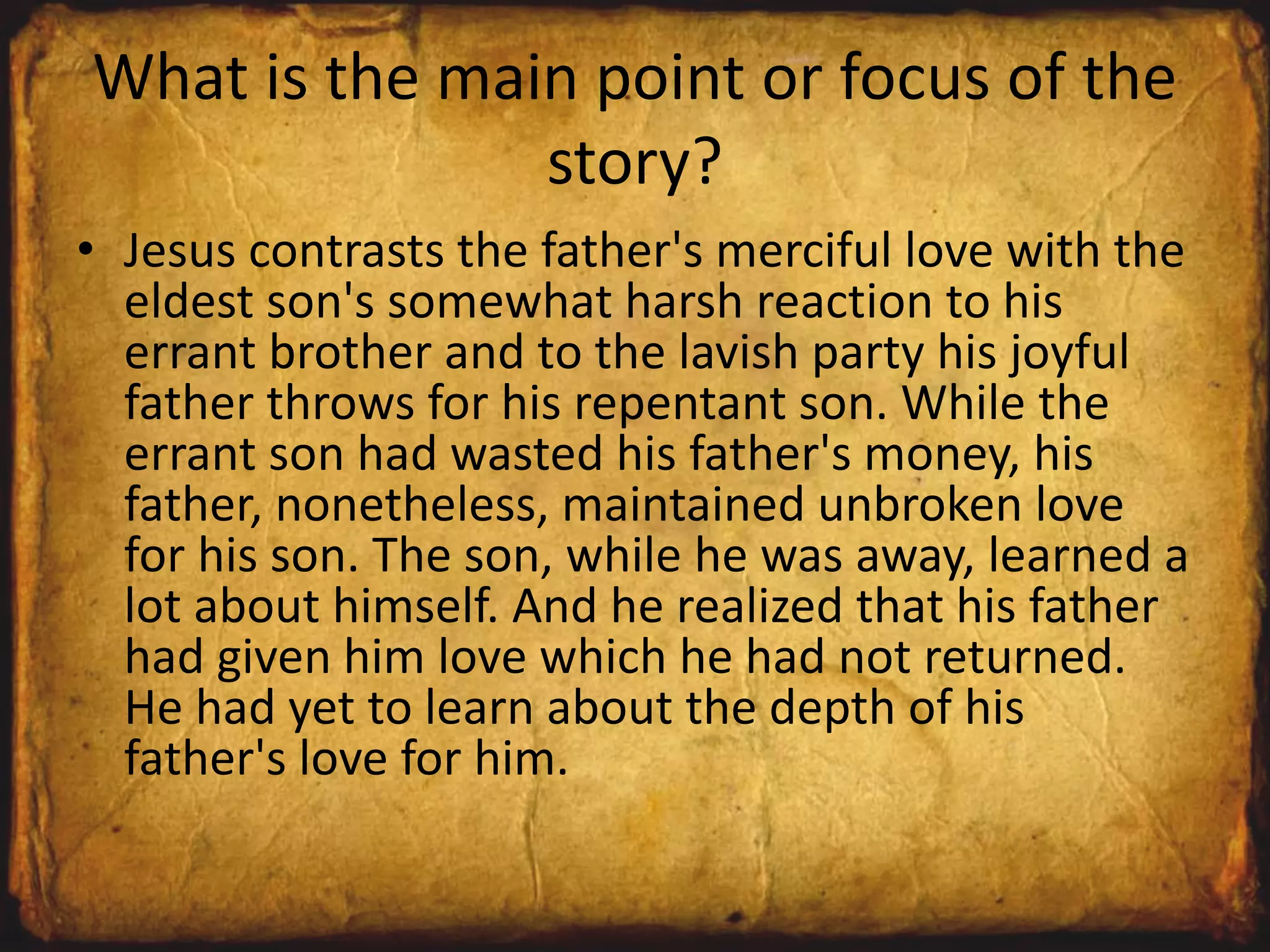 The Parable of Prodigal Son | PPTX