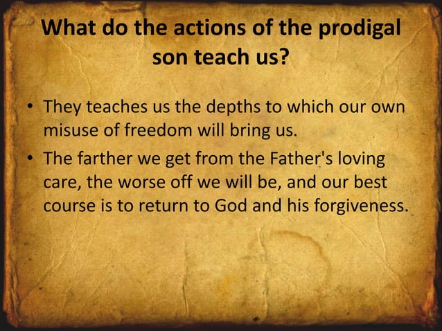 The Parable of Prodigal Son | PPTX | Christianity | Religion & Spirituality