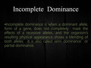 Incomplete Dominance In Humans