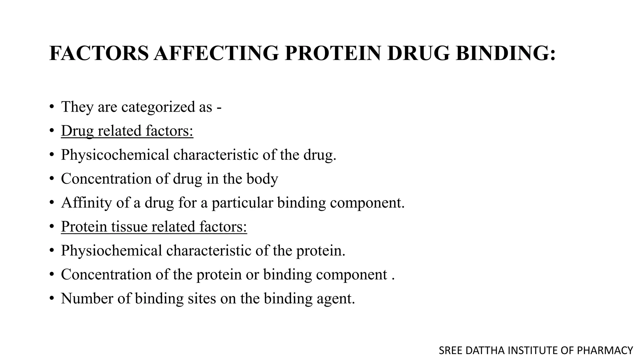 protein binding of drugs | PPTX