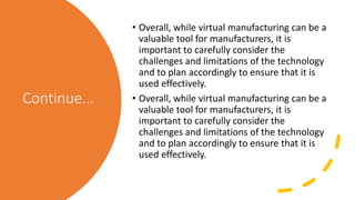 Virtual manufacturing | PPTX