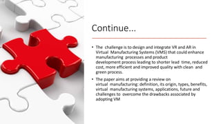 Virtual manufacturing | PPTX