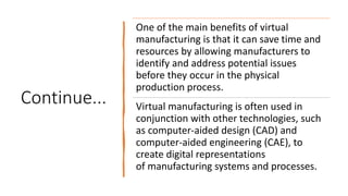 Virtual manufacturing | PPTX