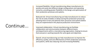 Virtual manufacturing | PPTX
