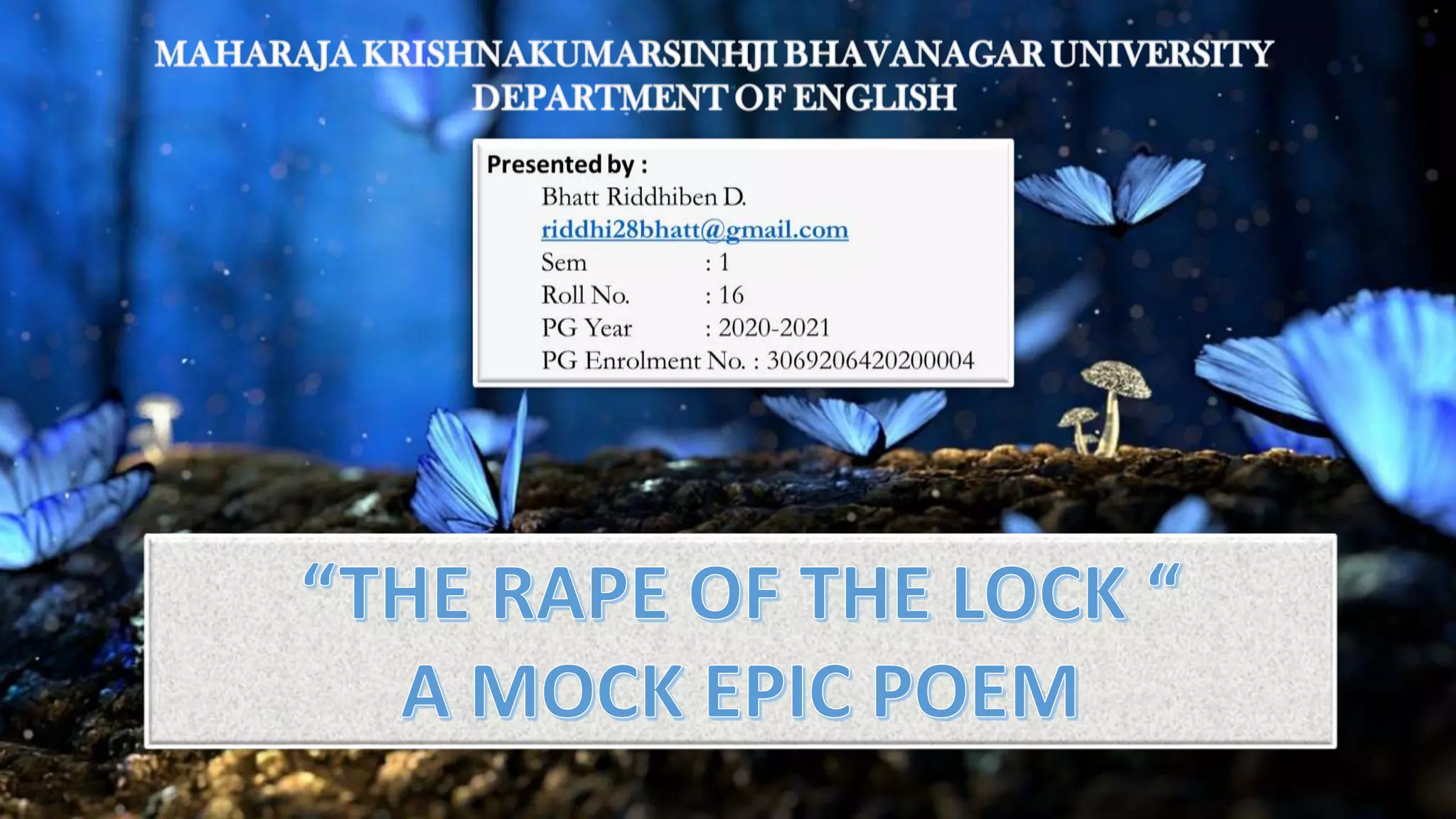 The Rape of the Lock - A Mock Poem | PPTX | Christianity | Religion ...