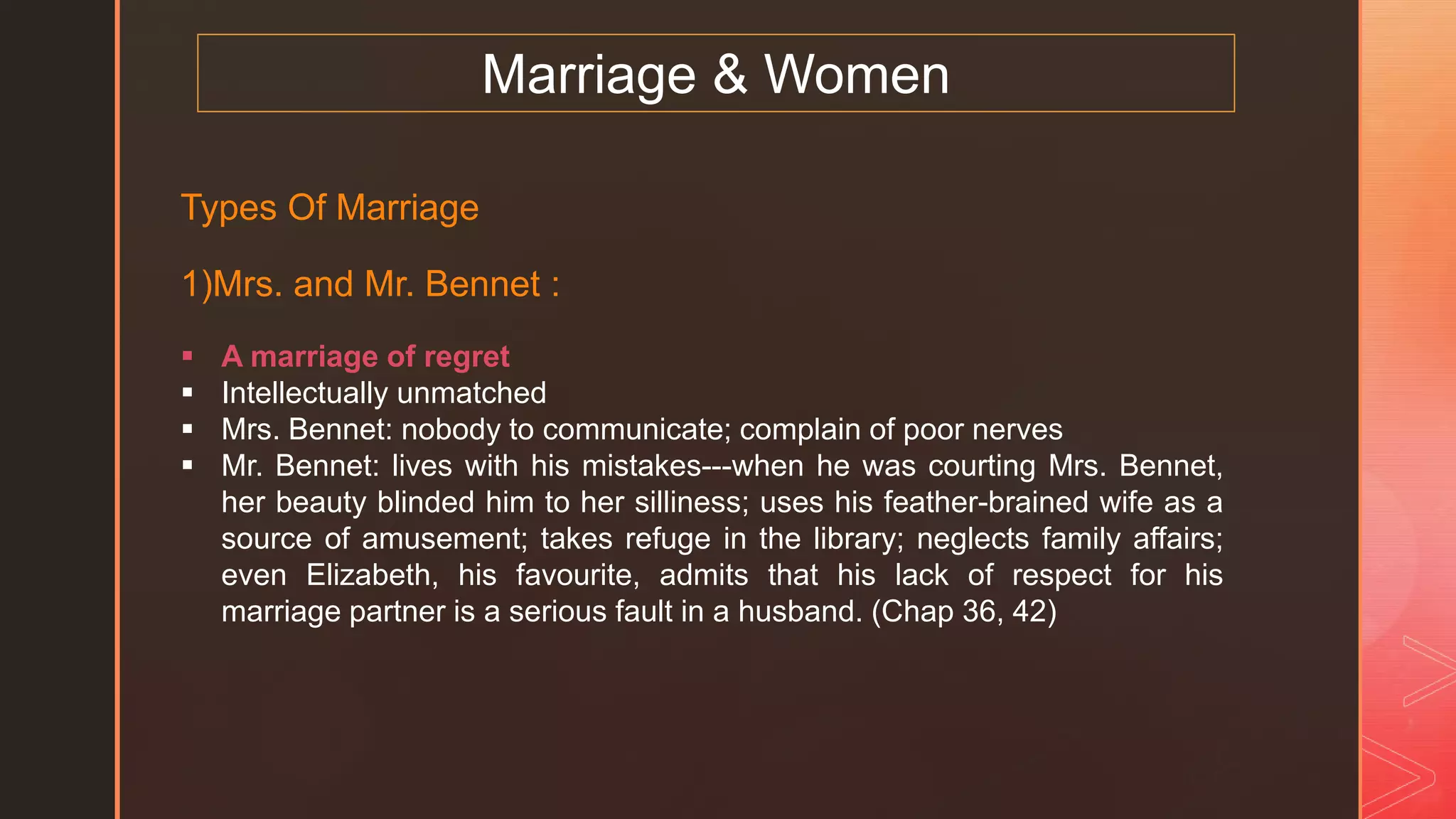 Marriage View of Jane Austen in Pride & Prejudice | PPT