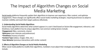 The Impact of Algorithm Changes on Social Media Marketing | PPT