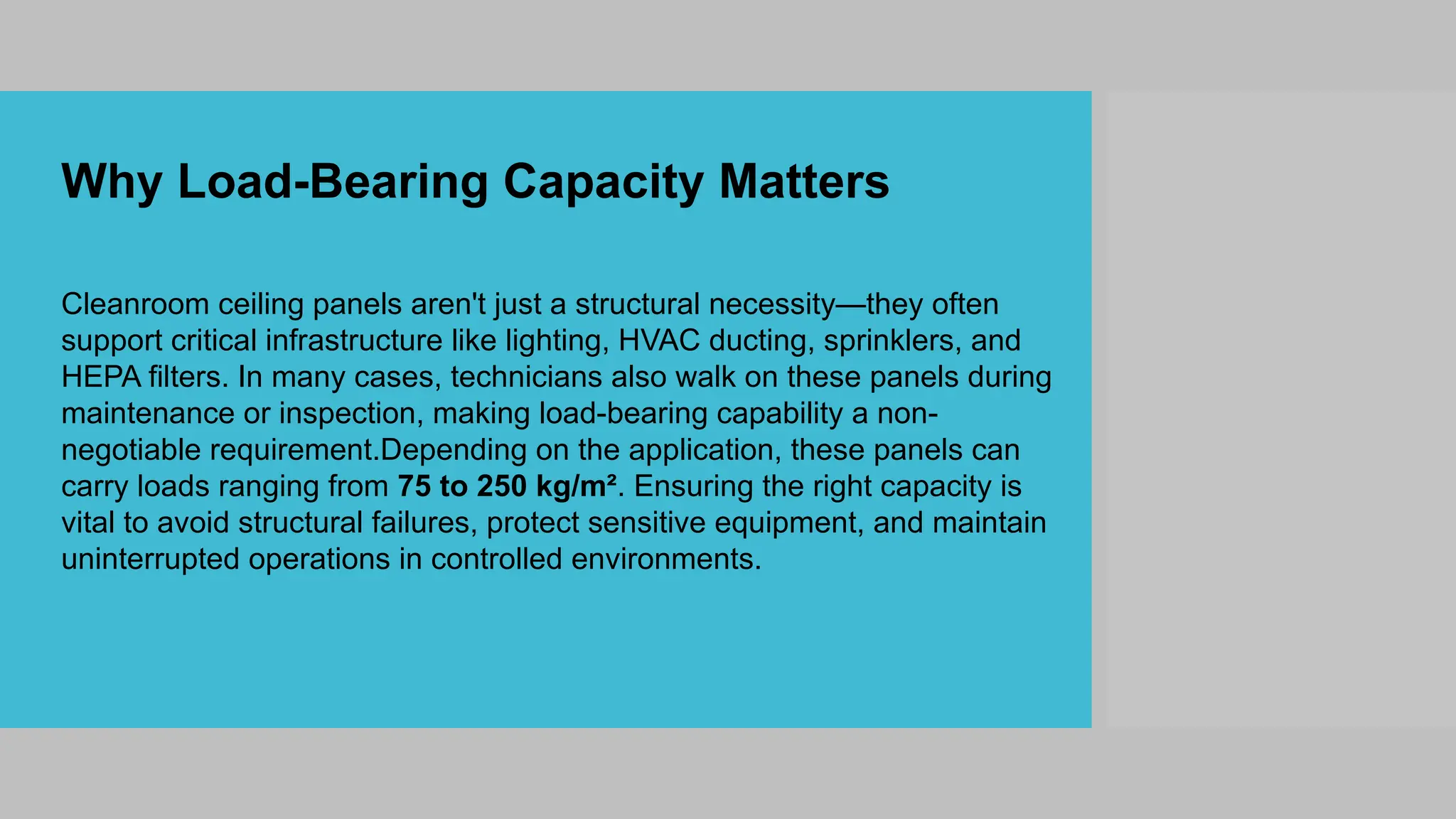 Exploring Load-Bearing Capacity in Cleanroom Ceiling Panels: What You ...