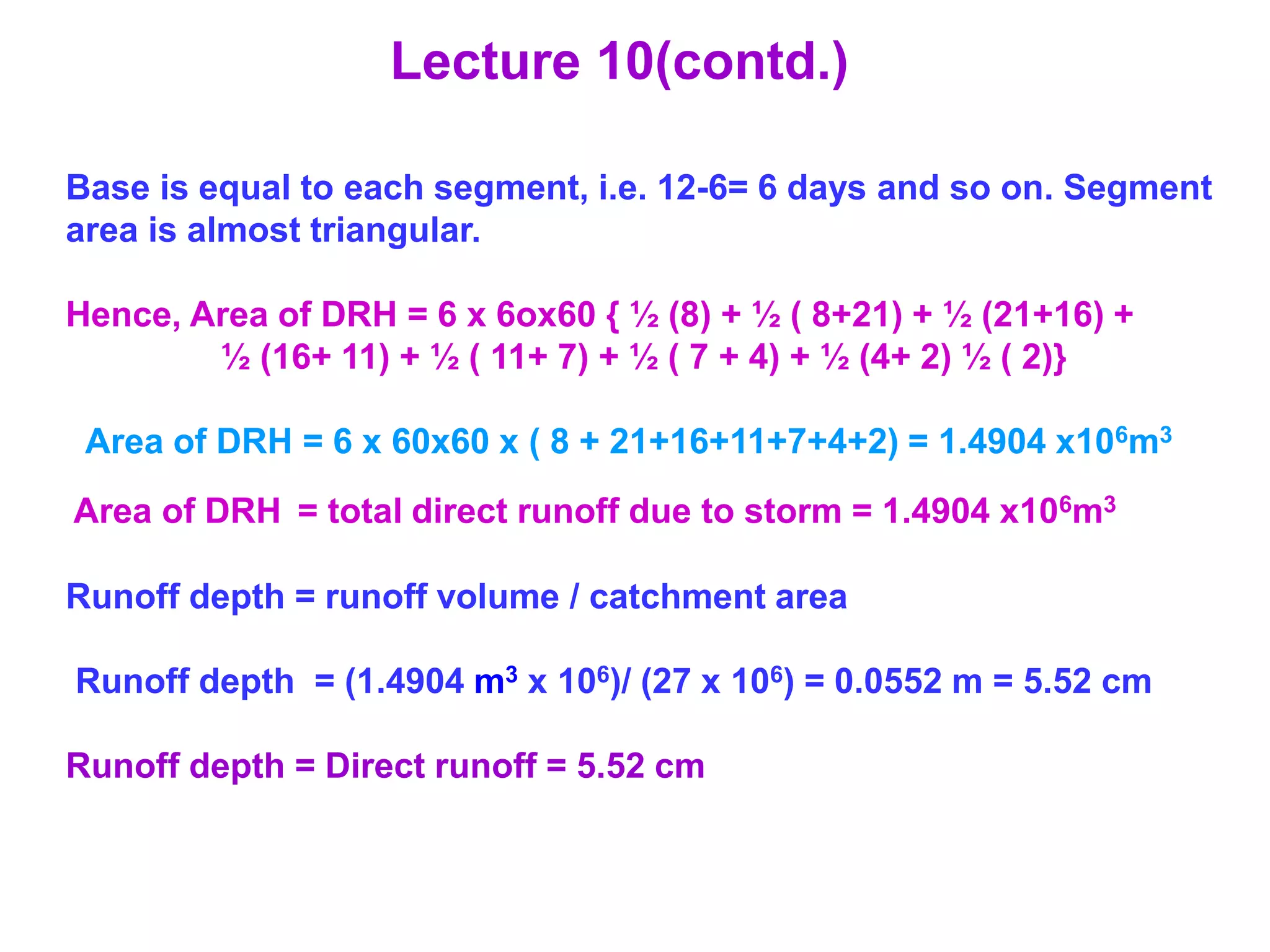 Class lecture on Hydrology by Rabindra Ranjan saha Lecture 10 | PPTX