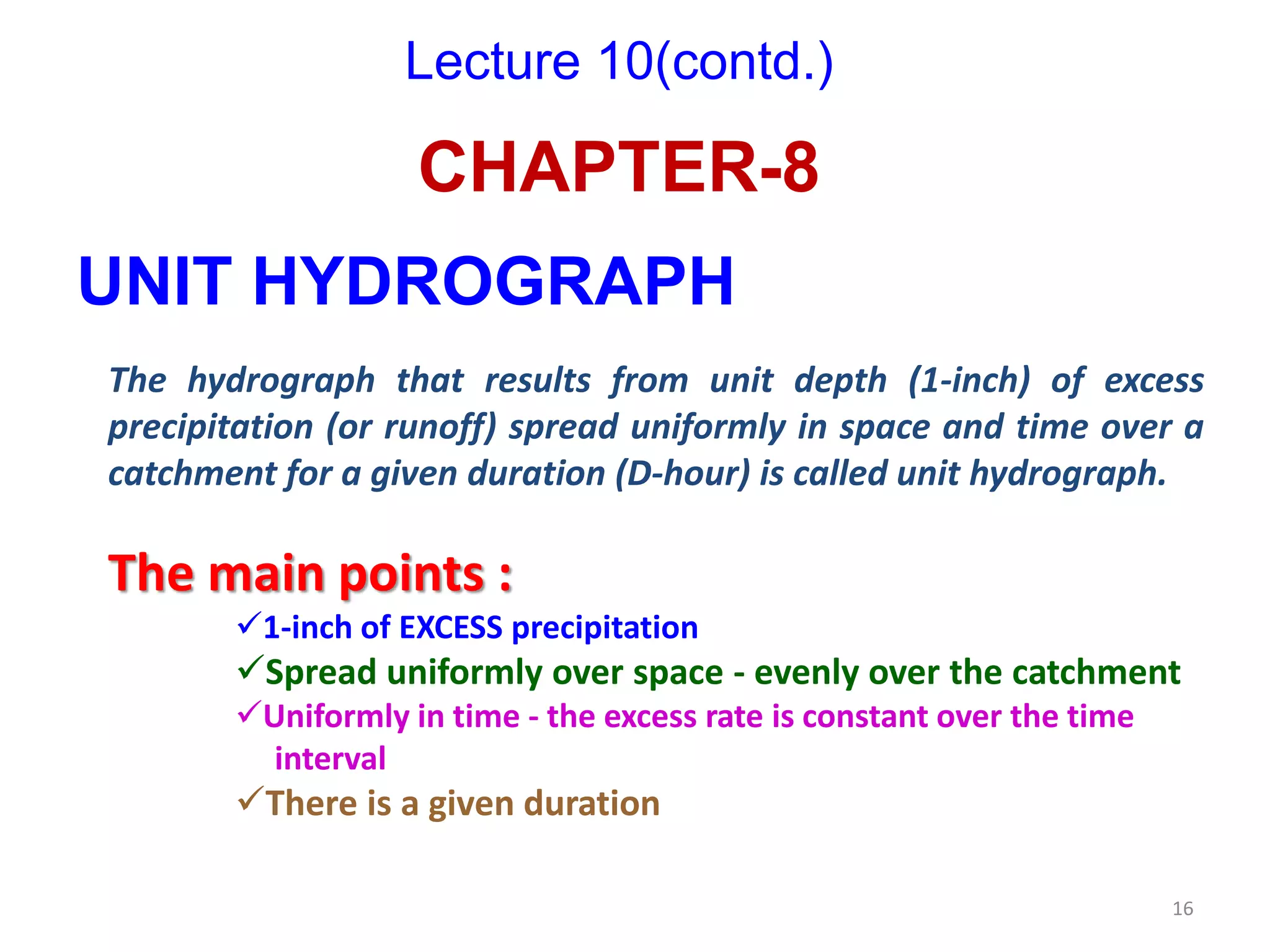 Class lecture on Hydrology by Rabindra Ranjan saha Lecture 10 | PPTX