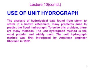 Class lecture on Hydrology by Rabindra Ranjan saha Lecture 10 | PPTX