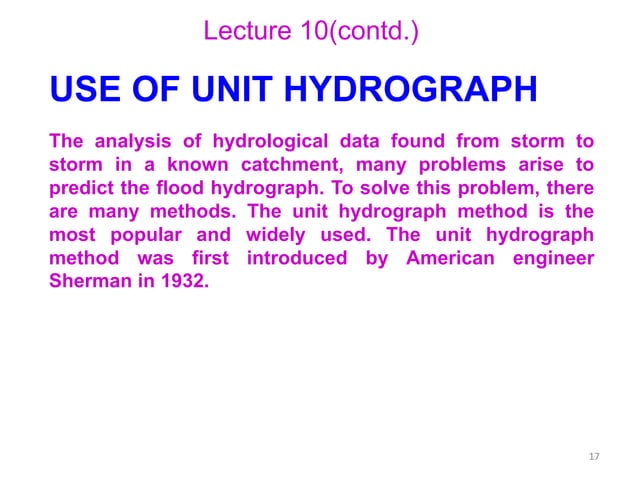 Class lecture on Hydrology by Rabindra Ranjan saha Lecture 10 | PPTX