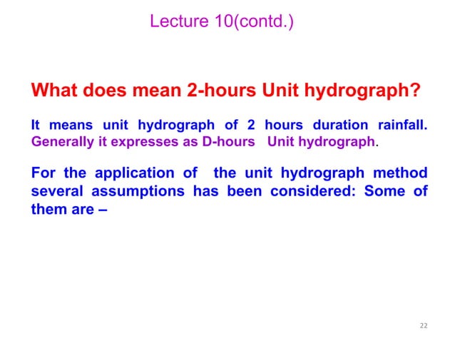 Class lecture on Hydrology by Rabindra Ranjan saha Lecture 10 | PPTX