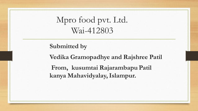 Mapro Product Presentation its history product range | PDF