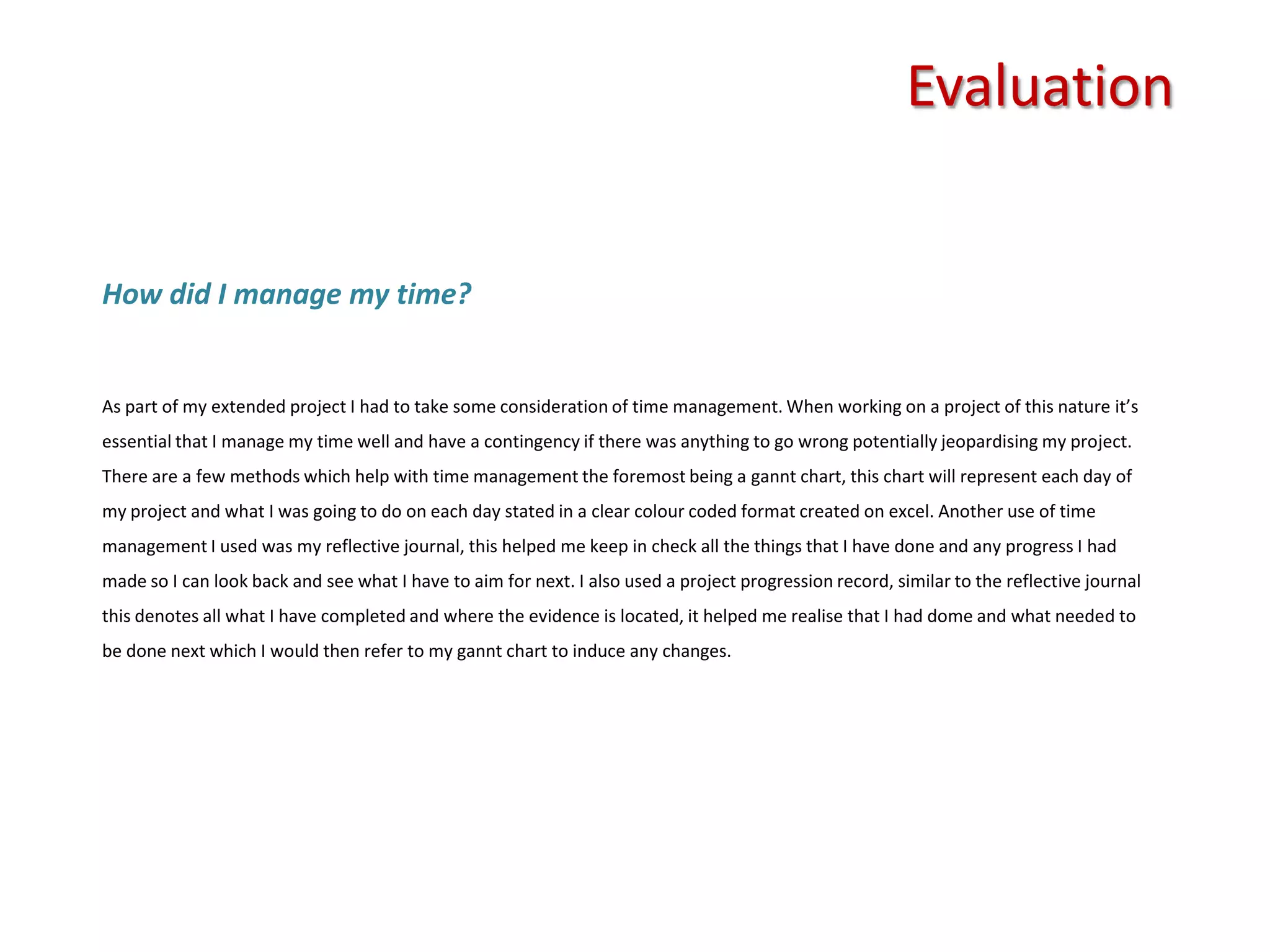 Extended Project Evaluation AO4 (Evaluating the project) | PPTX