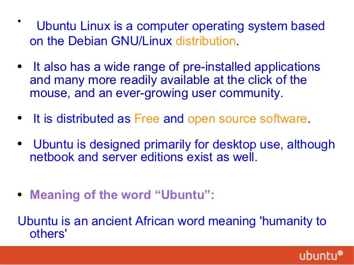 What is Ubuntu - presentation