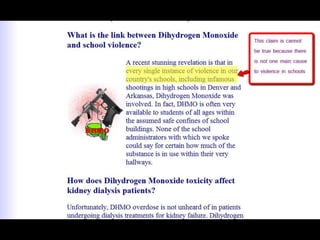 DHMO: A real killer? | PPT