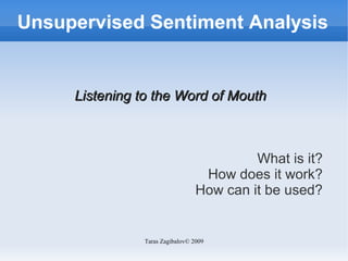 Unsupervised Sentiment Analysis | PDF