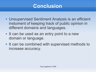 Unsupervised Sentiment Analysis | PDF