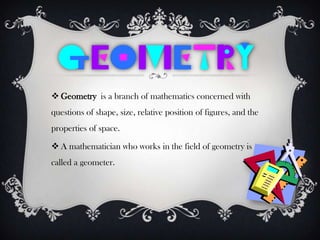 PPT on Geometry in our Daily life ..... | PPTX