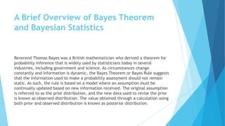 A Brief Overview of Bayes Theorem and Bayesian Statistics | PPTX