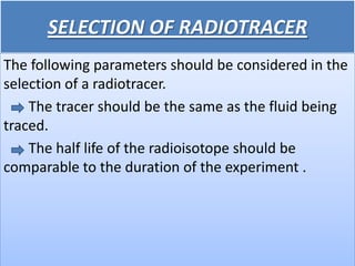 RADIOACTIVE TRACER TECHNIQUE ON HEAT EXCHANGER | PPT