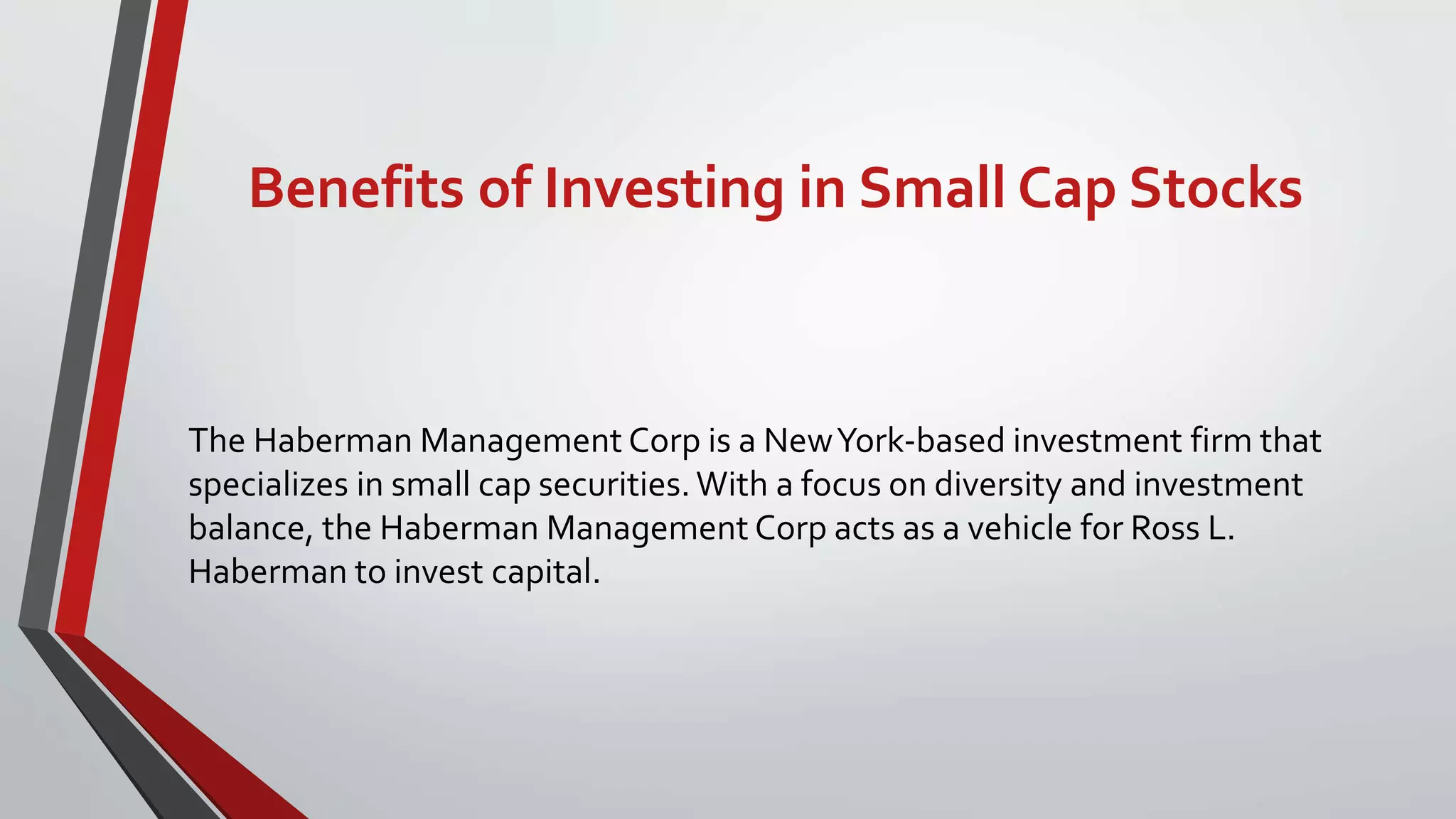 Benefits of Investing in Small Cap Stocks | PPTX