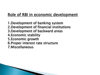 Roles and functions of RBI | PPT
