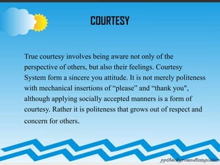 courtesy 7C's of communication | PPTX