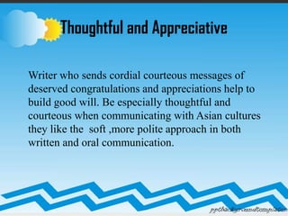 courtesy 7C's of communication | PPTX