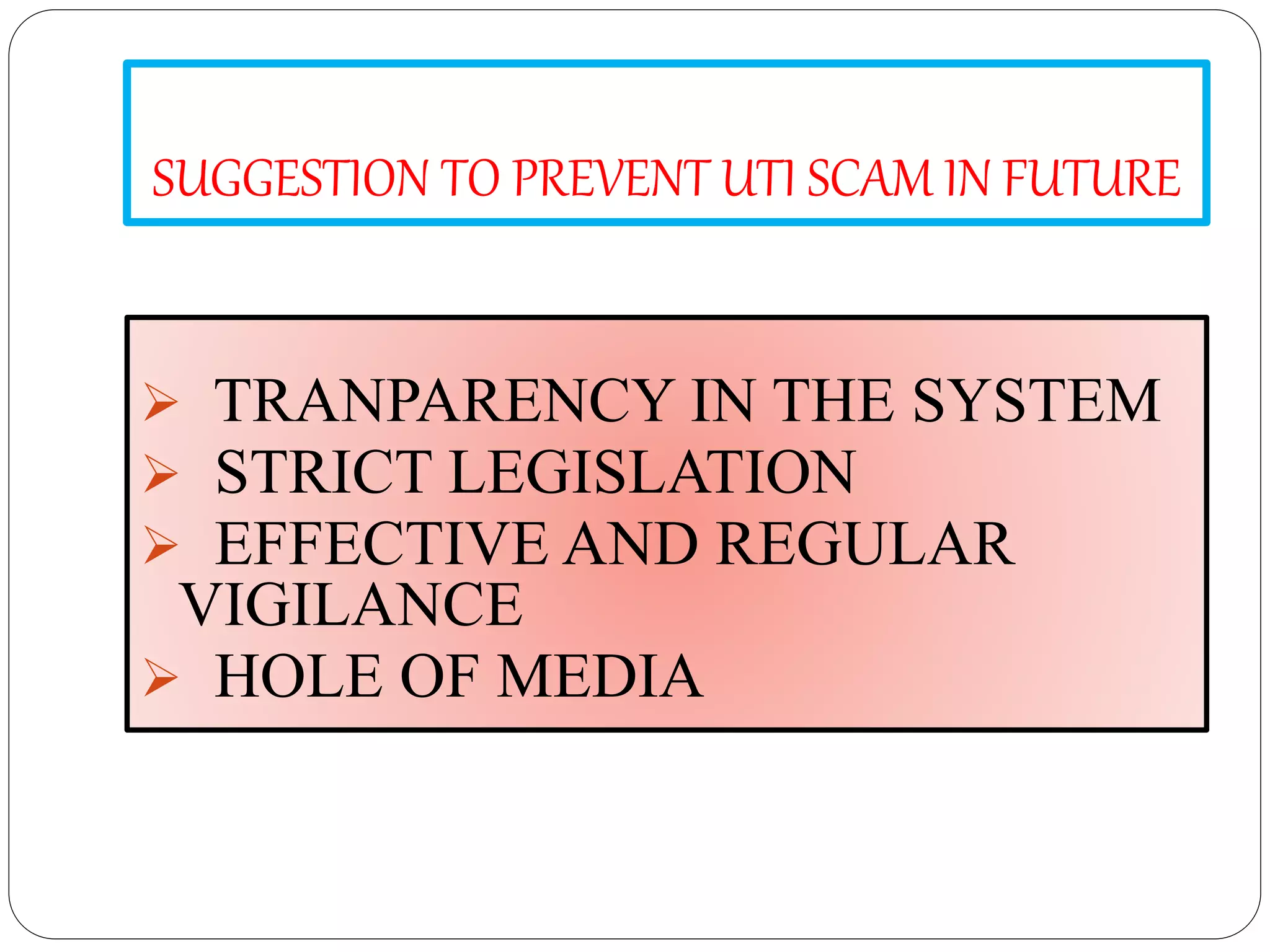 UTI Scam | PPTX