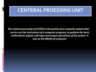 CPU and Storage devices | PPT