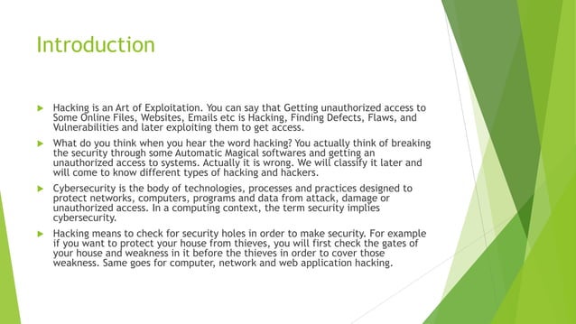 Introduction to Hacking | PPT