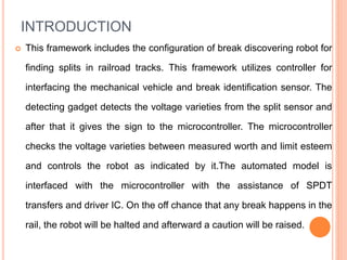 ADVANCED RAILWAY SECURITY SYSTEM (ARSS) BASED ON ZIGBEE COMMUNICATION FOR TRACK FAULT DETECTION ...