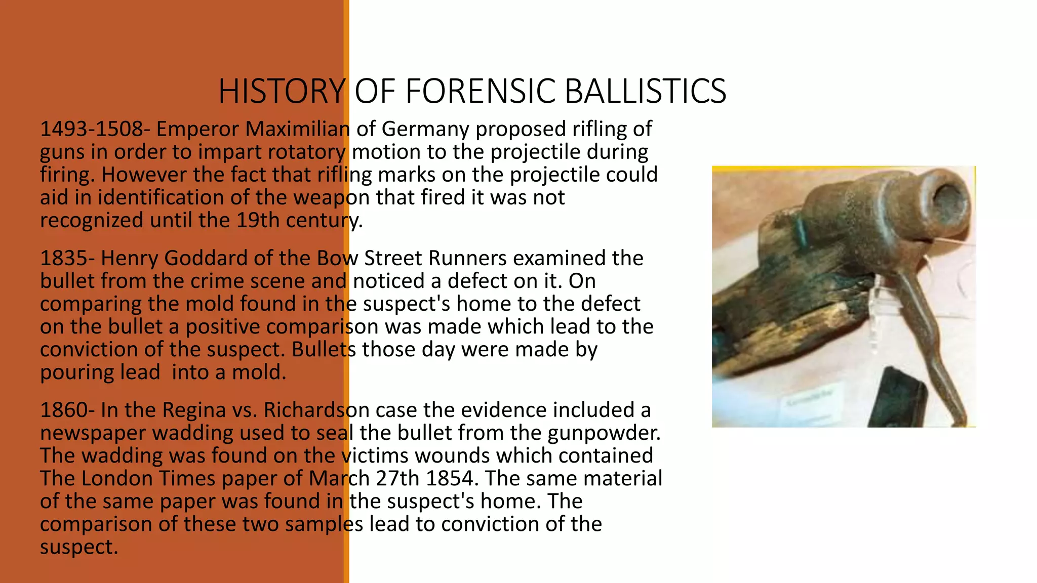 introduction to forensic ballistics | PPTX