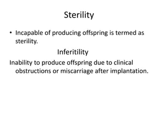 Sterility and Infertility | PPTX