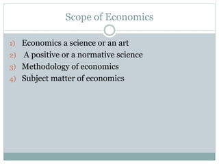 Definition Nature Scope and Significance of Economics, Business ...