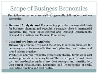 Definition Nature Scope and Significance of Economics, Business ...