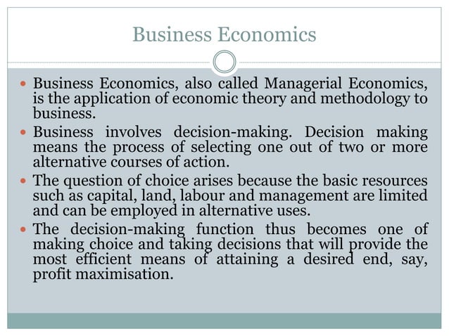 Definition Nature Scope and Significance of Economics, Business ...