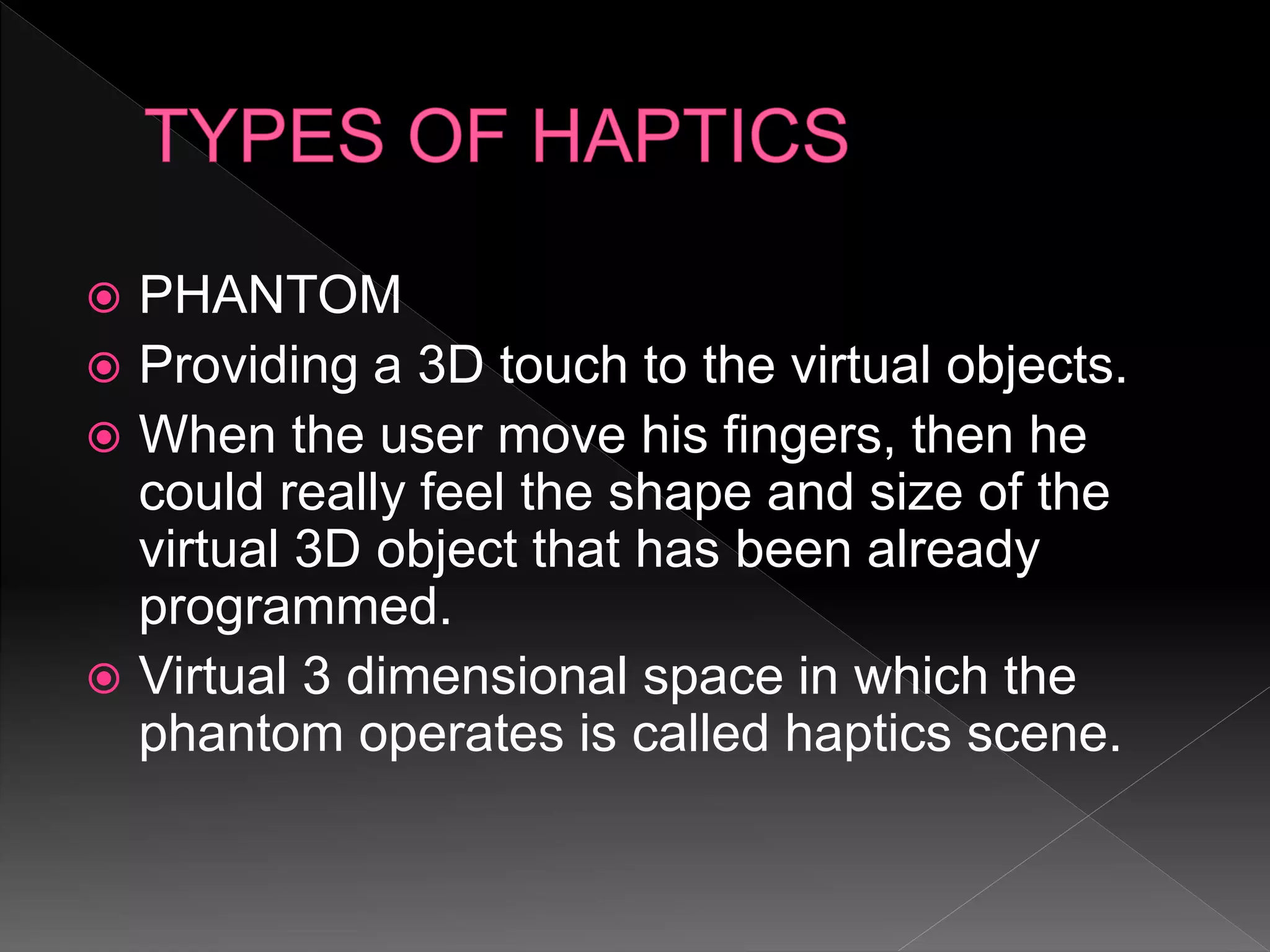 HAPTIC TECHNOLOGY | PPT